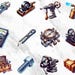 Watercolor Tools Clipart, Hand Tools Clipart, Tool Kit Clipart, Toolbox ...