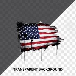 Watercolor USA Flag Clipart Bundle: Patriotic 4th of July PNG (digital ...