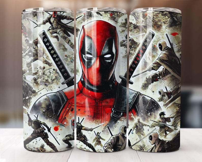 08 Dead-pool Tumbler Wrap Bundle, Cartoon Character Sublimation Design ...