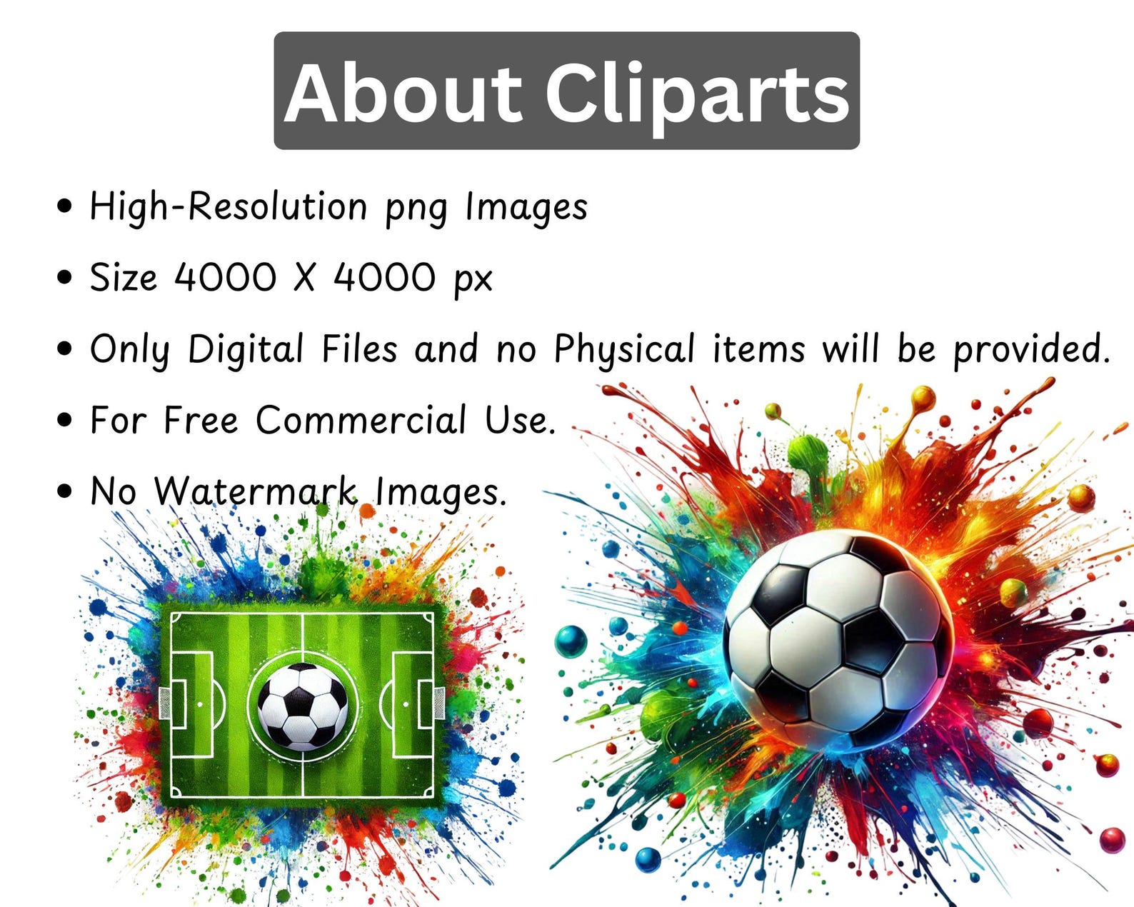 Watercolor Soccer Clipart Bundle, Football PNG Files, Soccer Ball ...