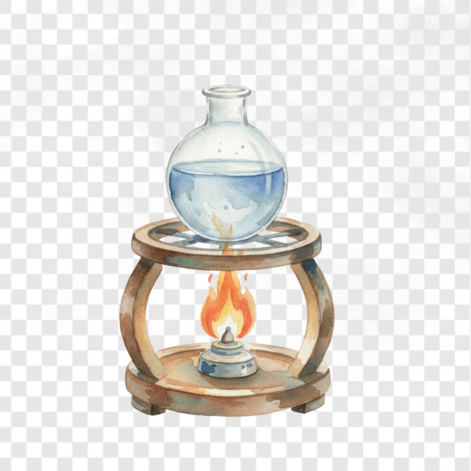 Watercolor Science Lab Clipart, Laboratory Illustrations, Chemistry PNG ...