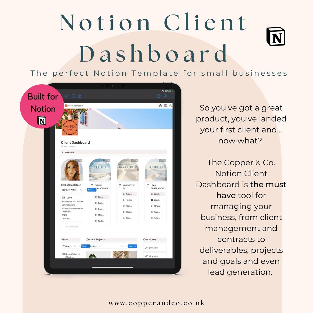 Notion Client Portal - Freelancer Notion Template & Work Planner ...