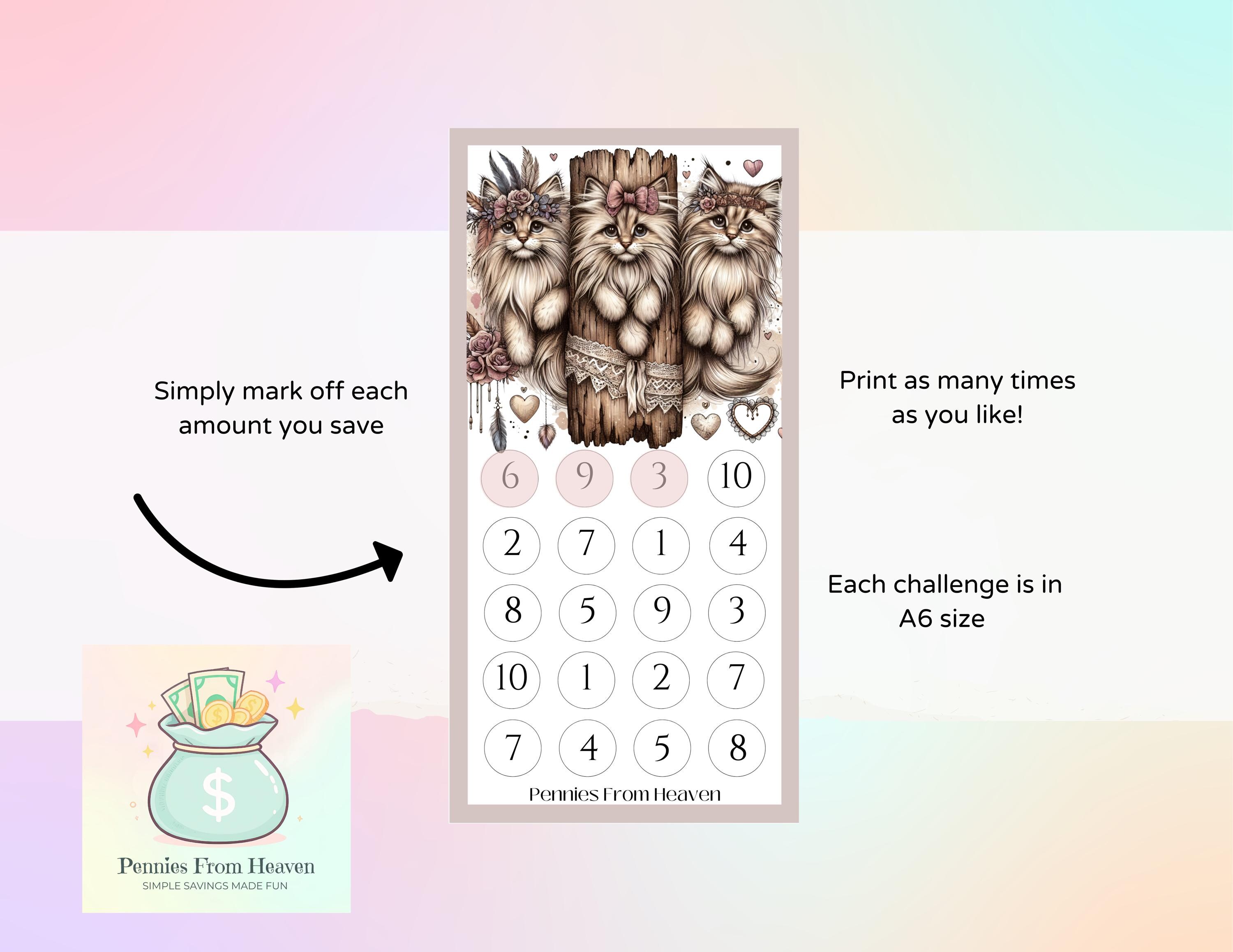 Mini Money Challenge, Mini Savings Challenge, A6 Binder Insert, Mini ...