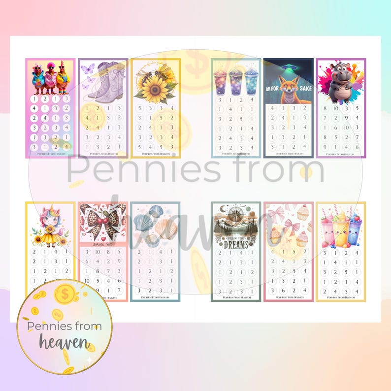 Mini Money Challenge Bundle: 40 Printable Savings Trackers (digital ...