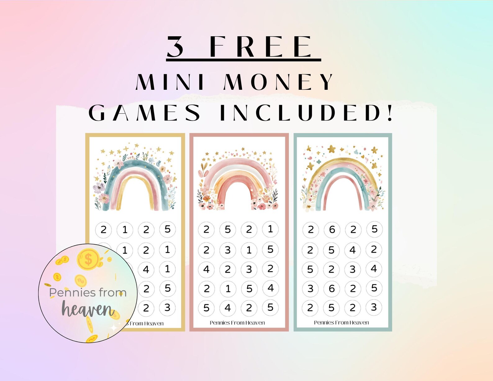 Boho Rainbow Mini Money Challenge, A6 Binder Insert, Mini Savings ...