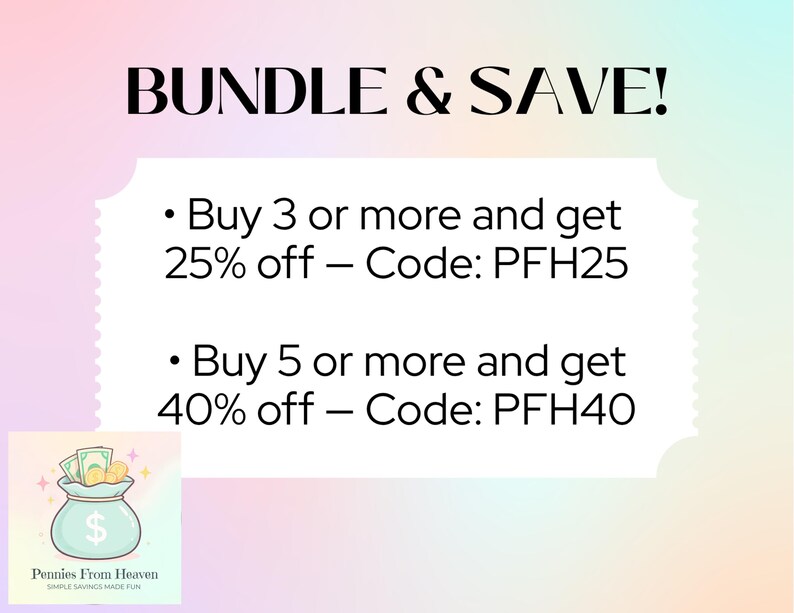 12 Month Highland Cow Yearly Money Challenge Printable, Save 5000 in a ...