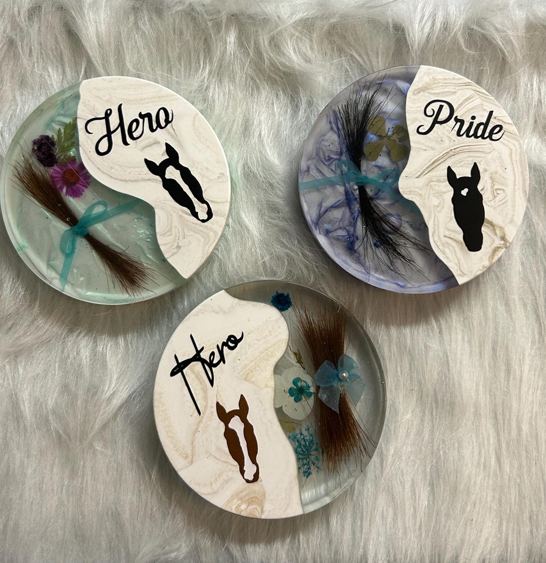 Pet Memorial Piece - Horse Hair Memorial, Horse Hair Jewelry, Horse ...