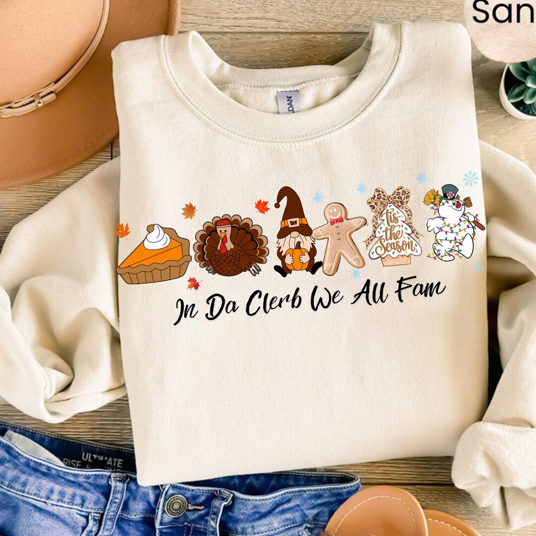 In Da Clerb We All Fam Png, Christmas Png, Tis the Season Png, Gnome ...