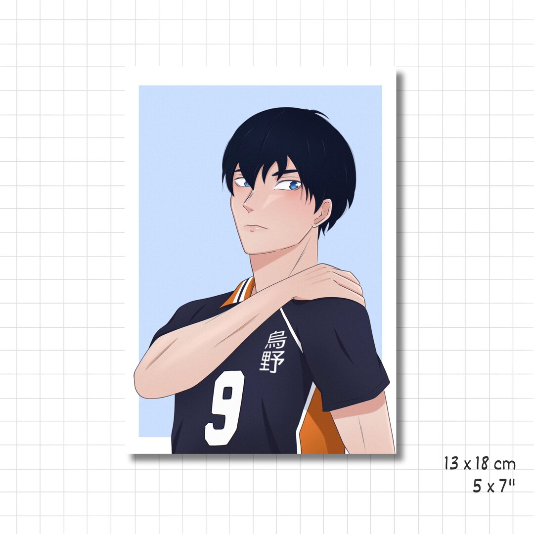 Kageyama Karasuno Art Print Fan Art, Haikyuu Anime Print, 5x7 13x18 Cm ...