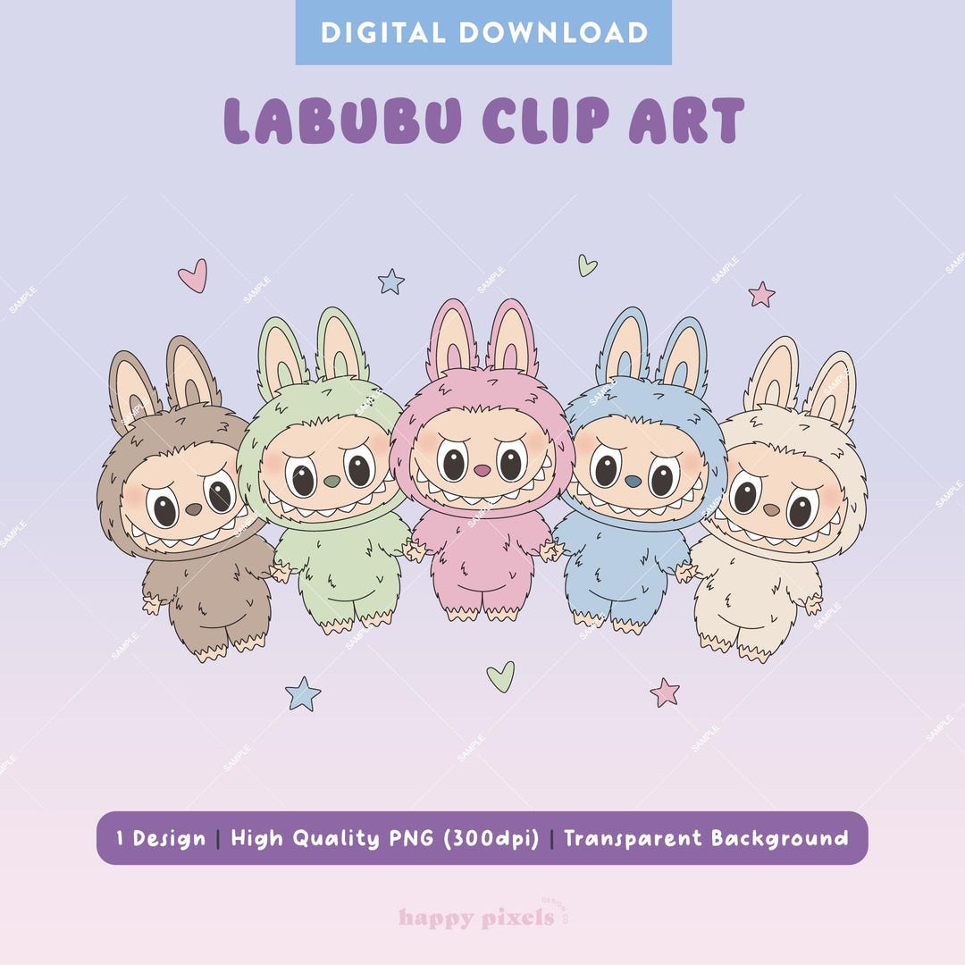 Buy Labubu PNG Clipart Sublimation File, the Monsters La Bubu T-shirt ...
