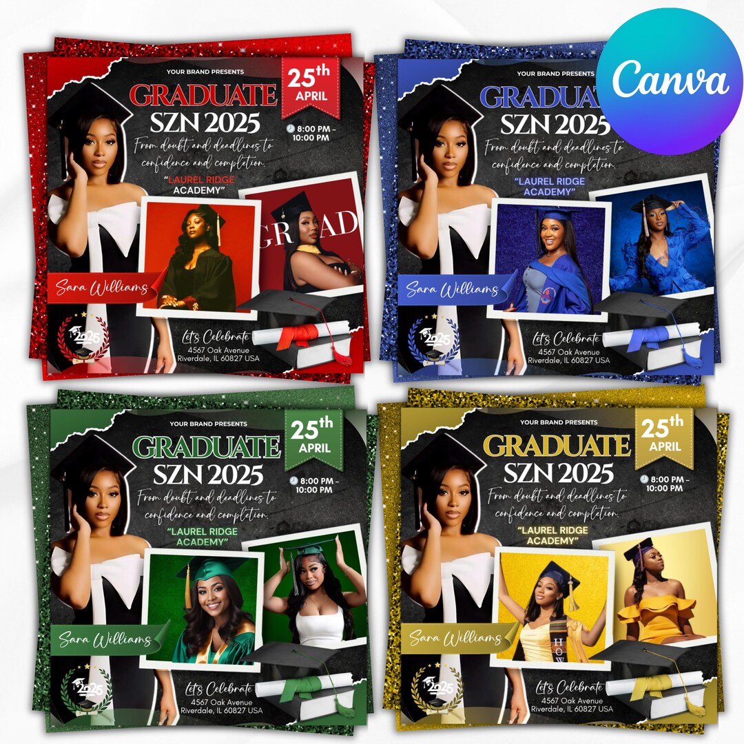 Graduate Flyer, Graduation Party Flyer, Graduation Invitation, College ...