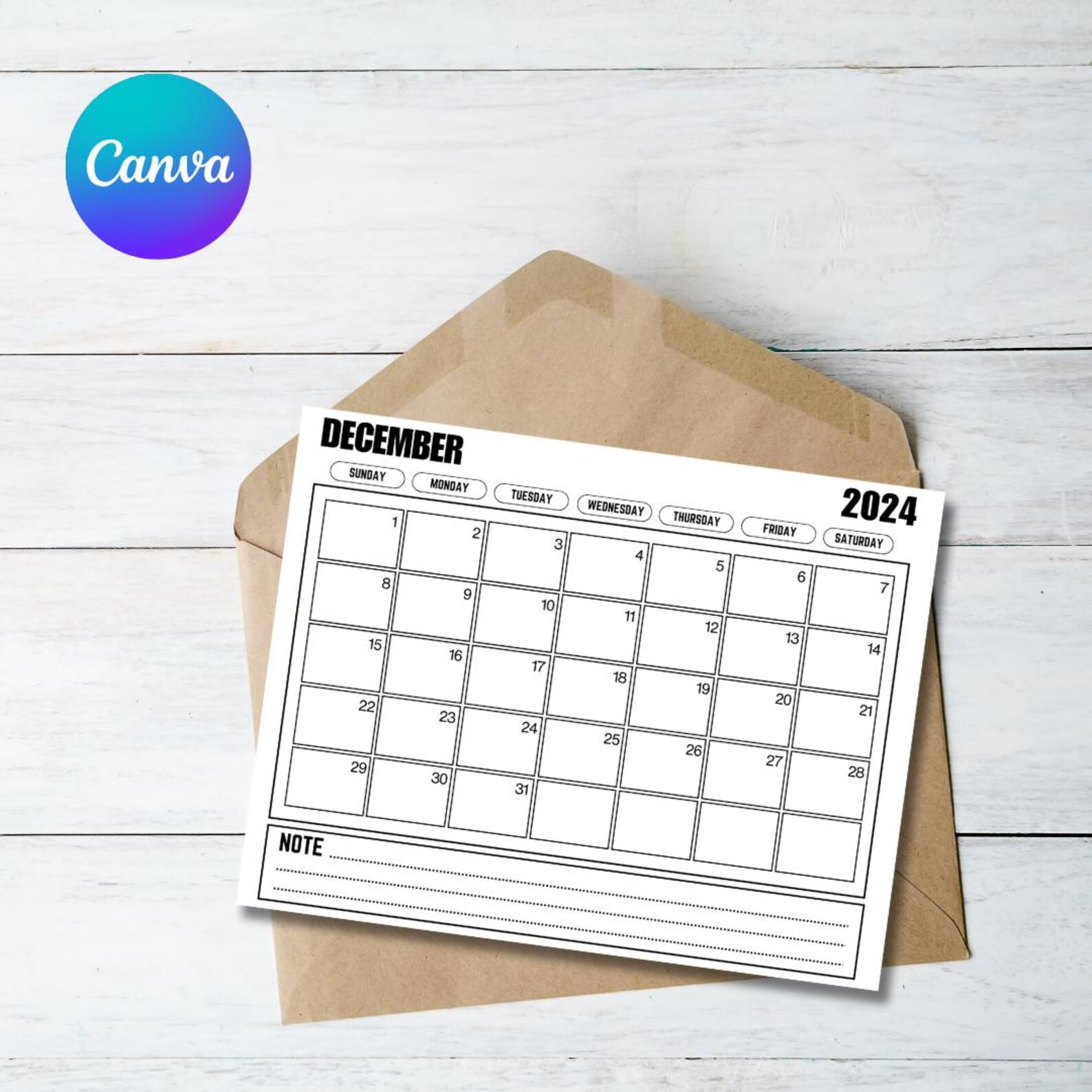 Editable December 2024 Calendar, Printable December Calendar, Christmas ...
