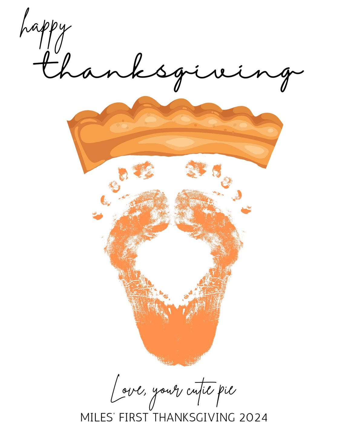 Baby's First Thanksgiving DIY Craft Template for Handprint or Footprint ...