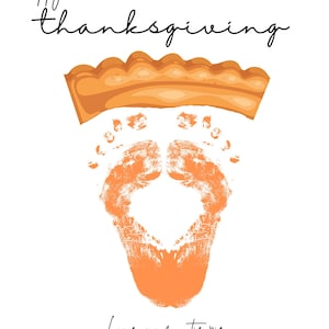 Baby's First Thanksgiving DIY Craft Template for Handprint or Footprint ...