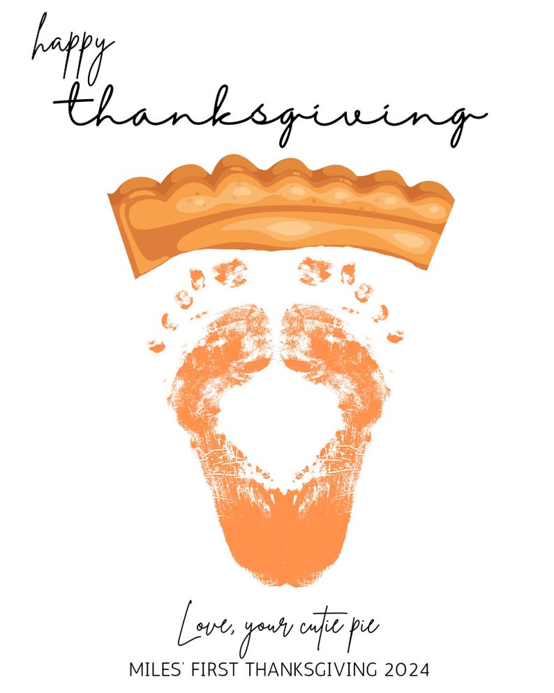 Baby's First Thanksgiving DIY Craft Template for Handprint or Footprint ...