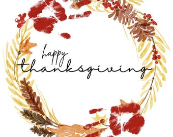 Baby's First Thanksgiving DIY Craft Template for Handprint or Footprint ...