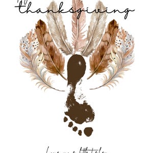 Baby's First Thanksgiving DIY Craft Template for Handprint or Footprint ...