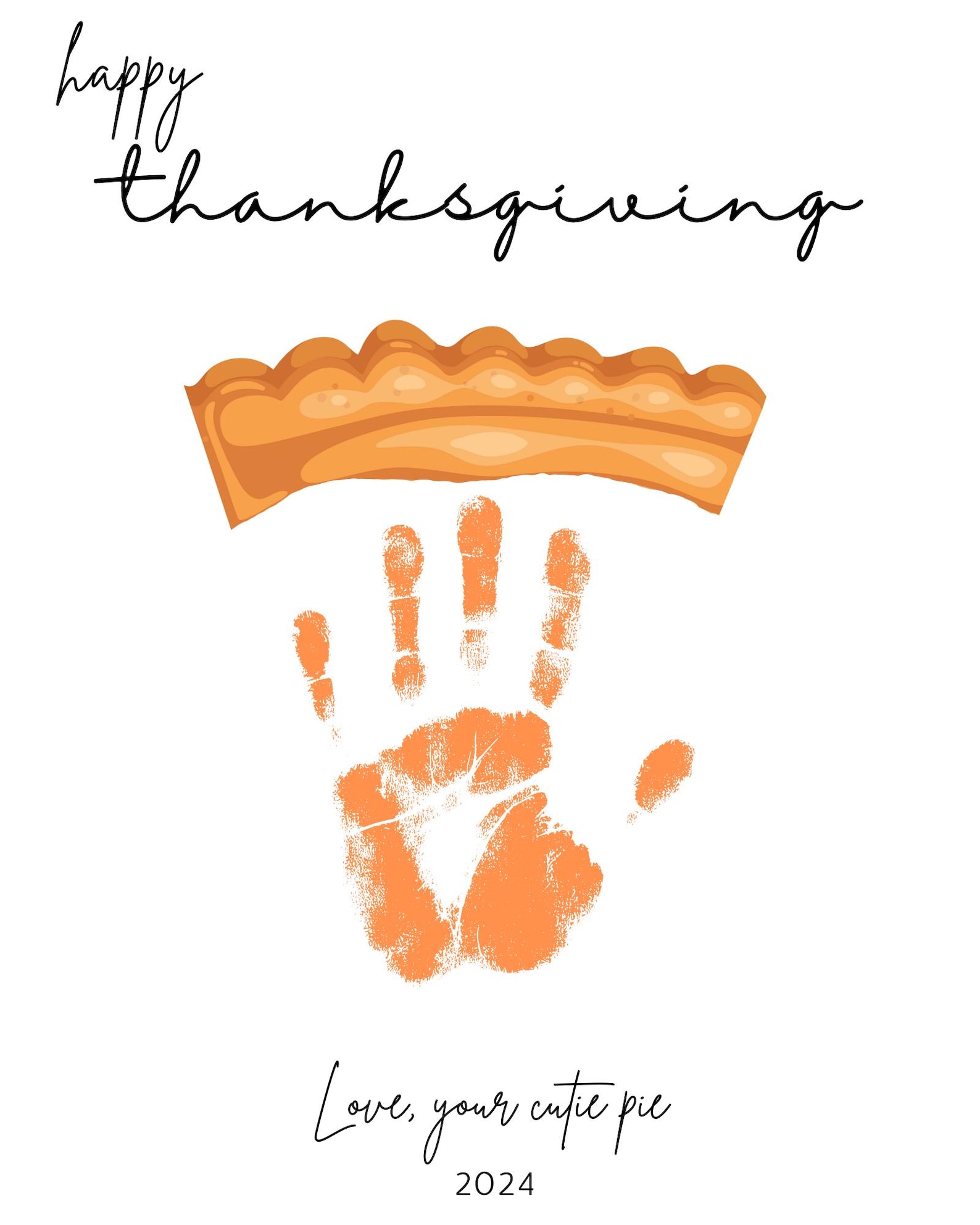 Kids Thanksgiving DIY Craft Template for Handprint or Footprint - Cutie ...