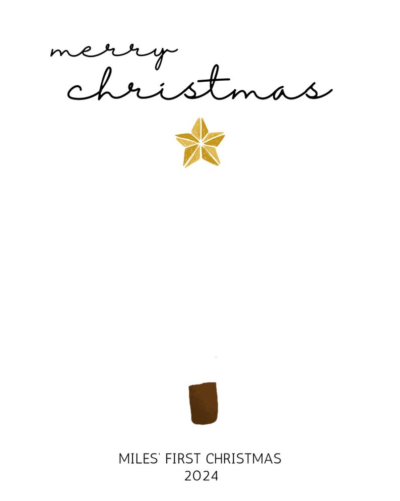 Baby's First Christmas DIY Craft Template for Handprint or Footprint ...