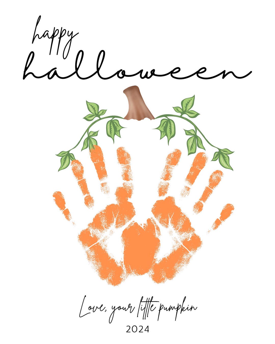 Kids Halloween DIY Craft Template for Handprint or Footprint - Little ...