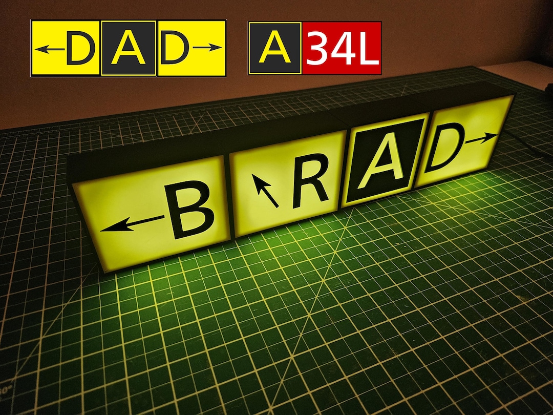 Taxiway Sign Decor - Customisable - Aviation and Airport Signs ...
