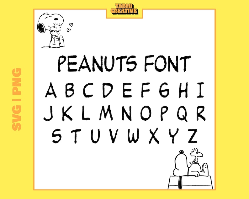 Peanuts Font SVG, Peanuts Alphabet, Svg Files for Cricut and Silhouette ...