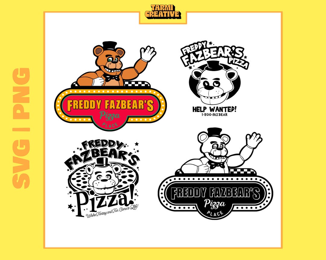 FNAF SVG, Five Night at Freddy PNG, Freddy Fazbear Svg, Cut Files for ...