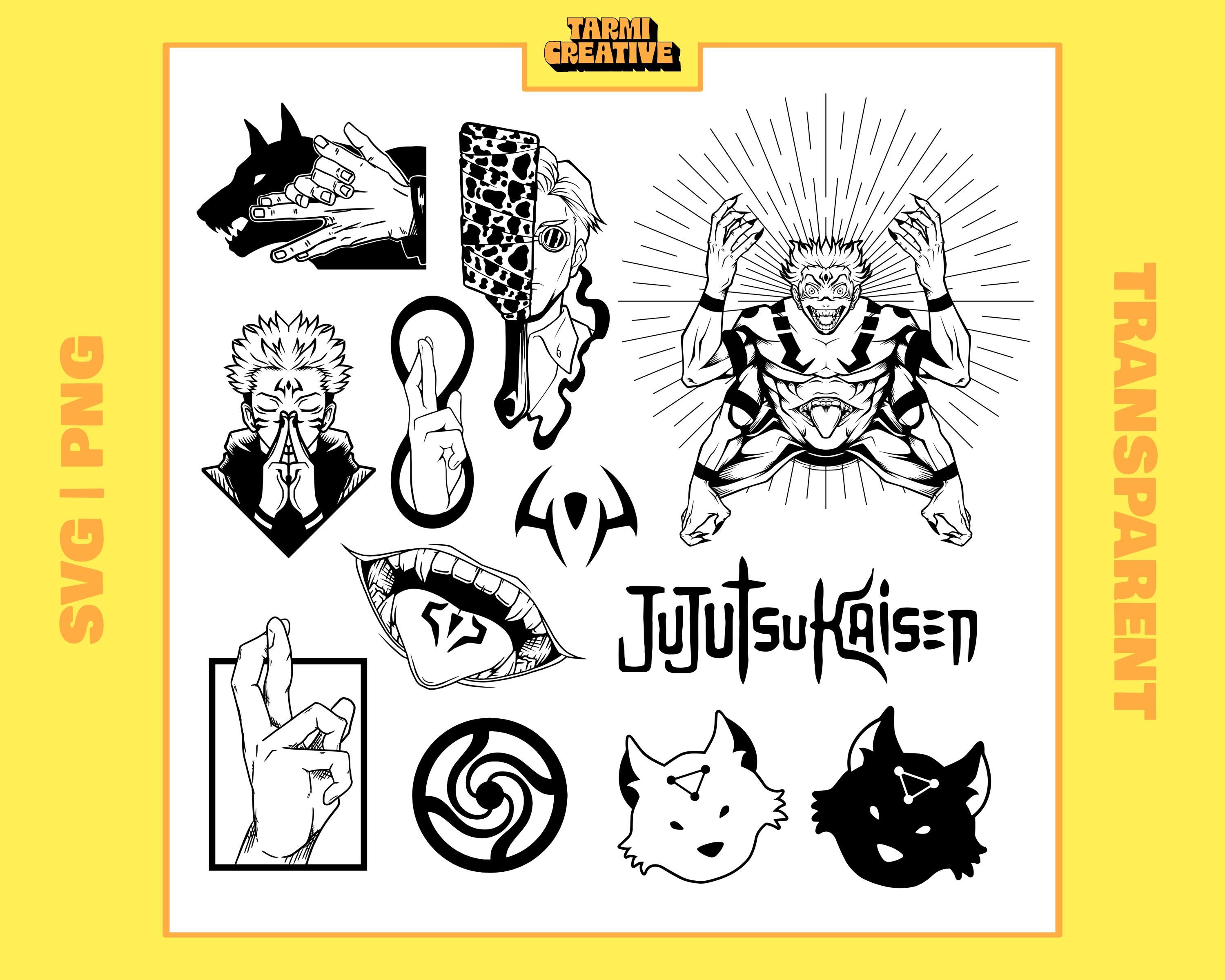 JJK Clipart SVG, Anime SVG, Svg Bundle, Jujutsu Png, Anime Clipart ...