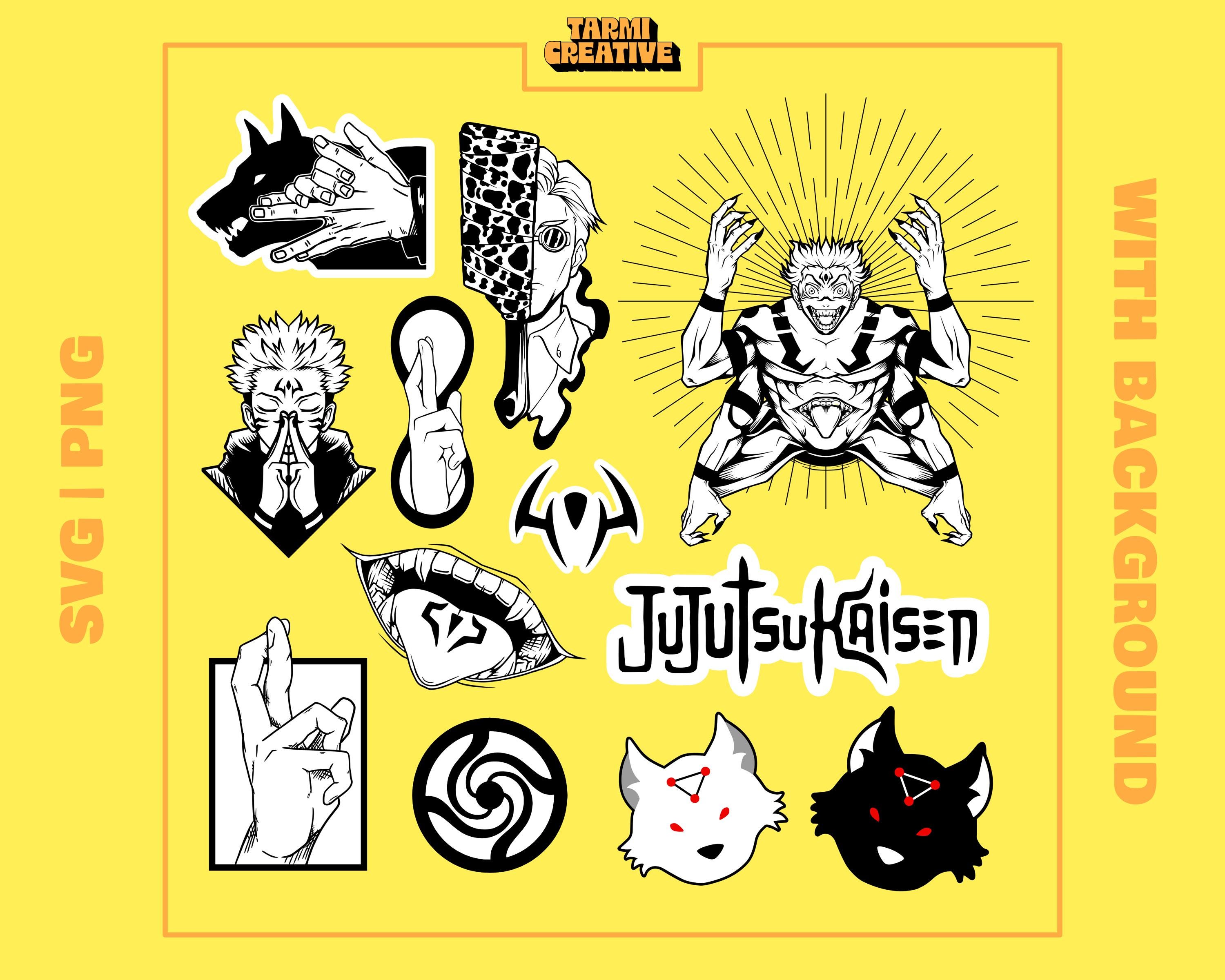 JJK Clipart SVG, Anime SVG, Svg Bundle, Jujutsu Png, Anime Clipart ...