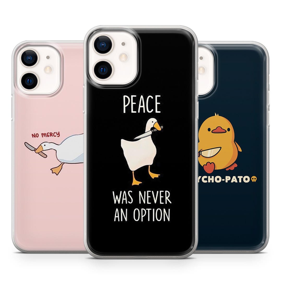 Cute Duck Phone Case Funny Goose Meme Cover for iPhone 16plus, 15, 14 ...