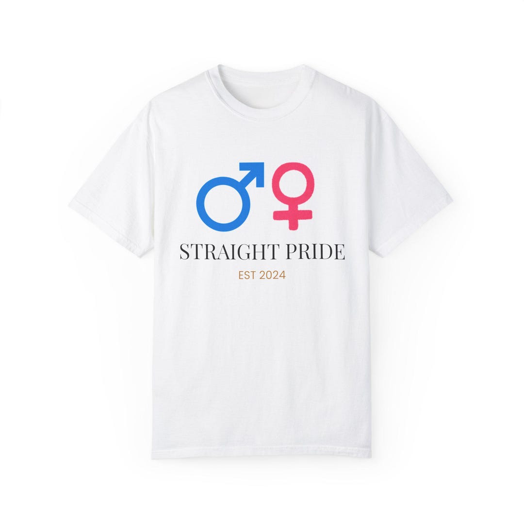 Straight Pride Unisex Tee, Anti LGBT Shirt, Rainbow Love Tshirt ...