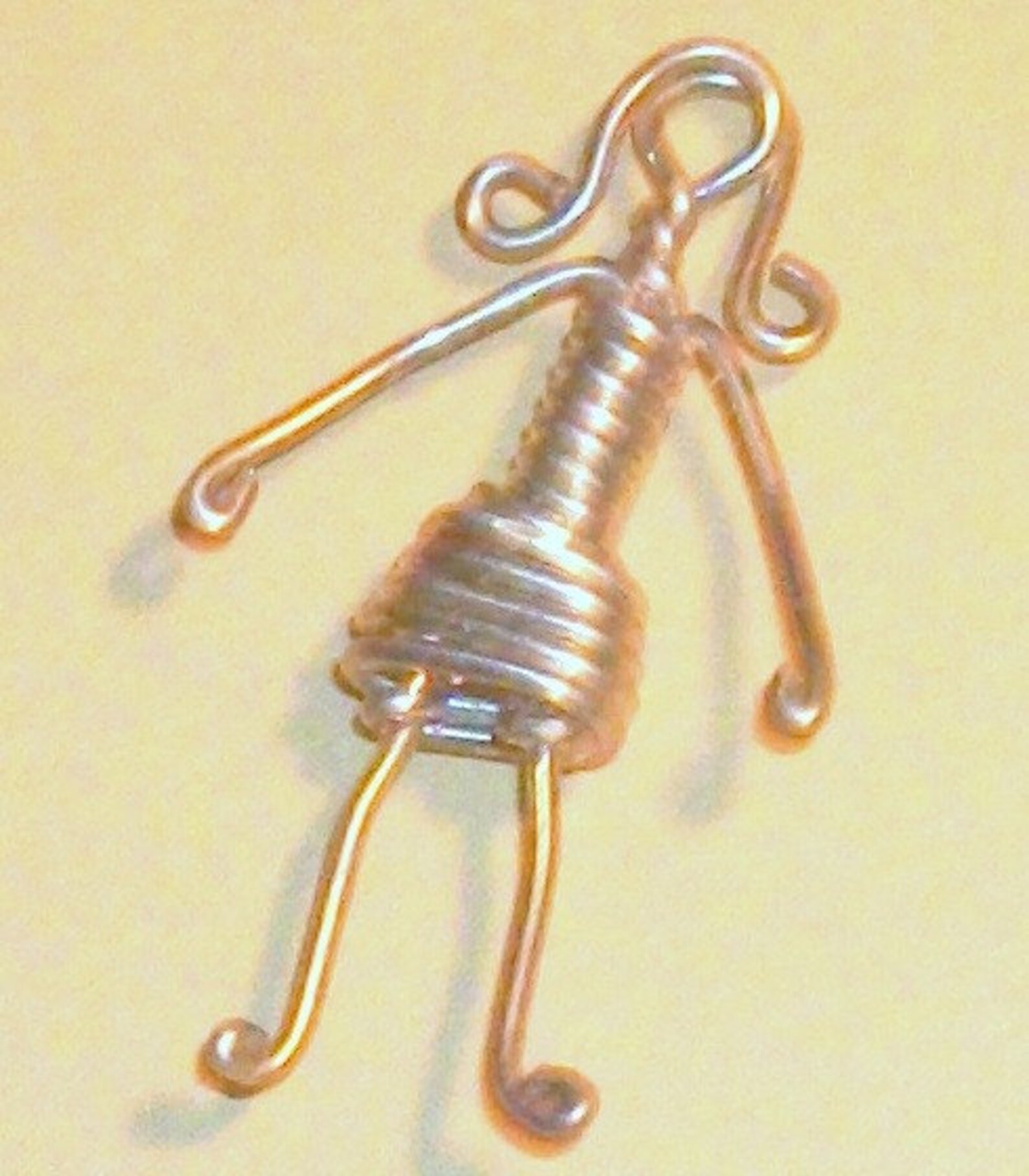 Tiny Person Wire Charm Pendant, Silver Plate Woman, Girl - Etsy