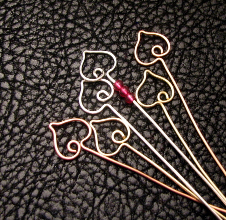 Fancy Headpin, Heart Head Pin, Eye Pin, Fancy Eye Pin, Jewelry Finding ...