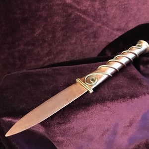 Copper Dagger, Knife, Copper and Brass Athame, Letter Opener - Etsy