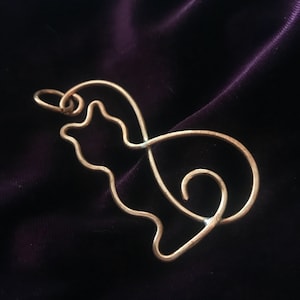 Copper Cat, Pendant, Cat Charm, Copper Pendant, Jewelry Finding, Copper ...