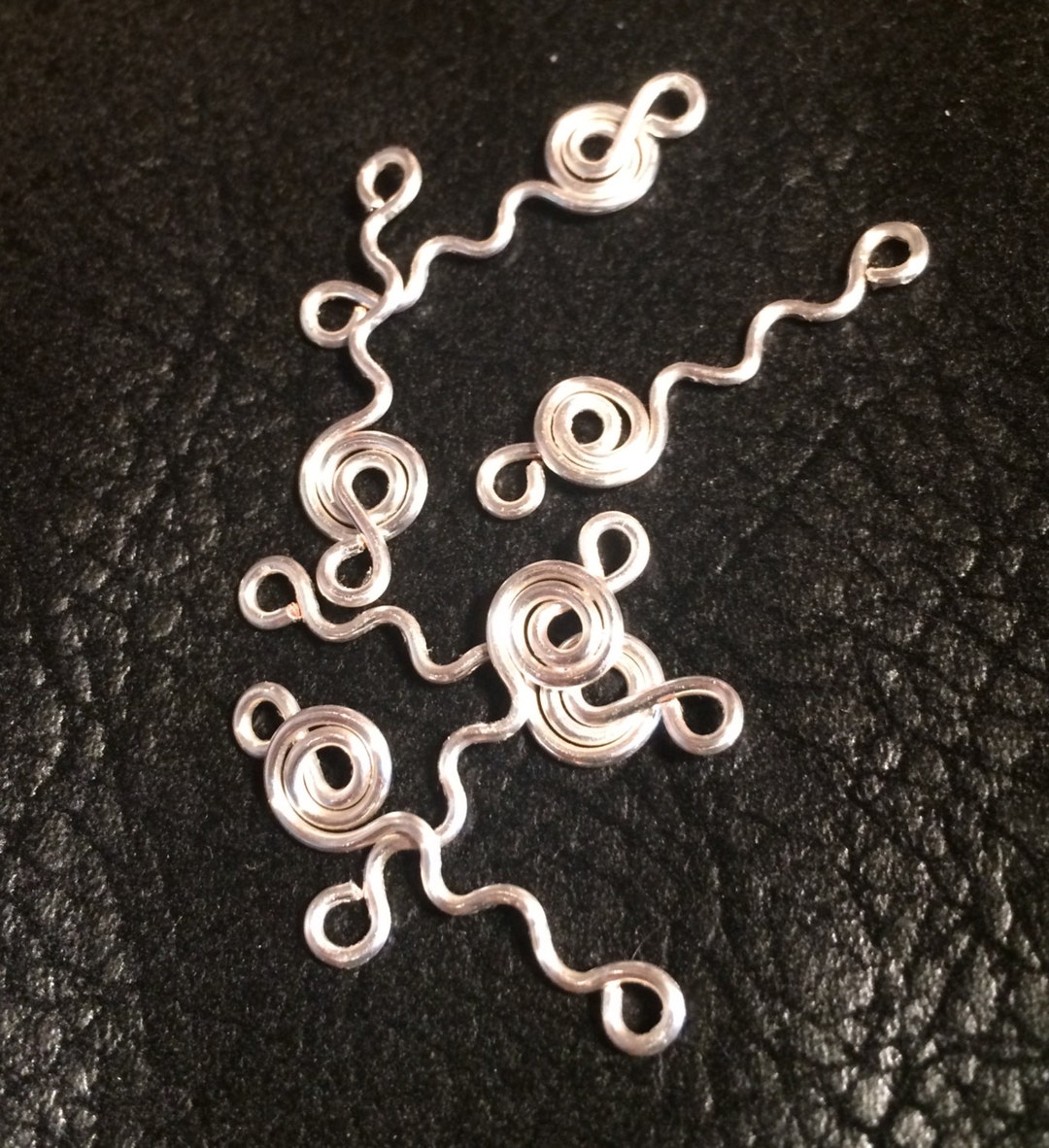 Swirl Dangle, Wire Charm, Jewelry Finding, Earring Component, Jewelry ...