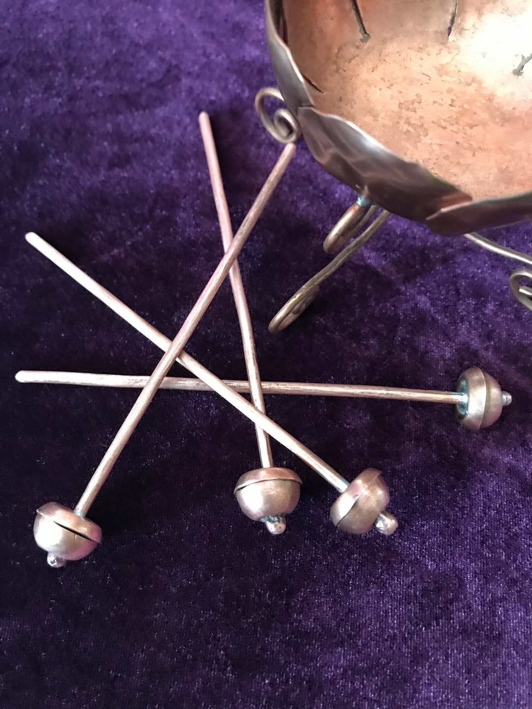 Ancient Inspired Ball Hair Sticks, Ball Hair Pins, Wire Hair Pins, Hair ...