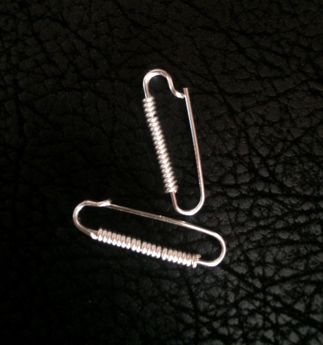 Handmade Fancy Open Loop Safety Pin, Skinny Pin, Earrings - Etsy