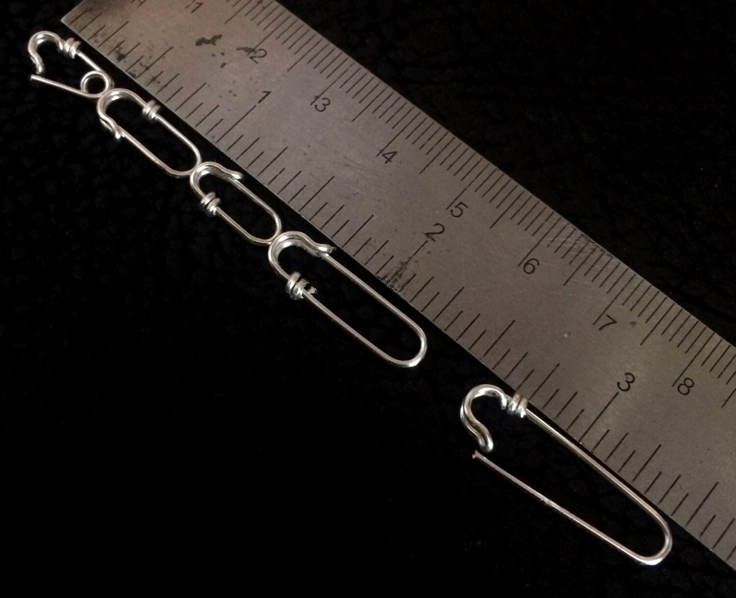 Safety Pin. Handmade Open Loop Safety Pin, Skinny Pin, Earrings - Etsy