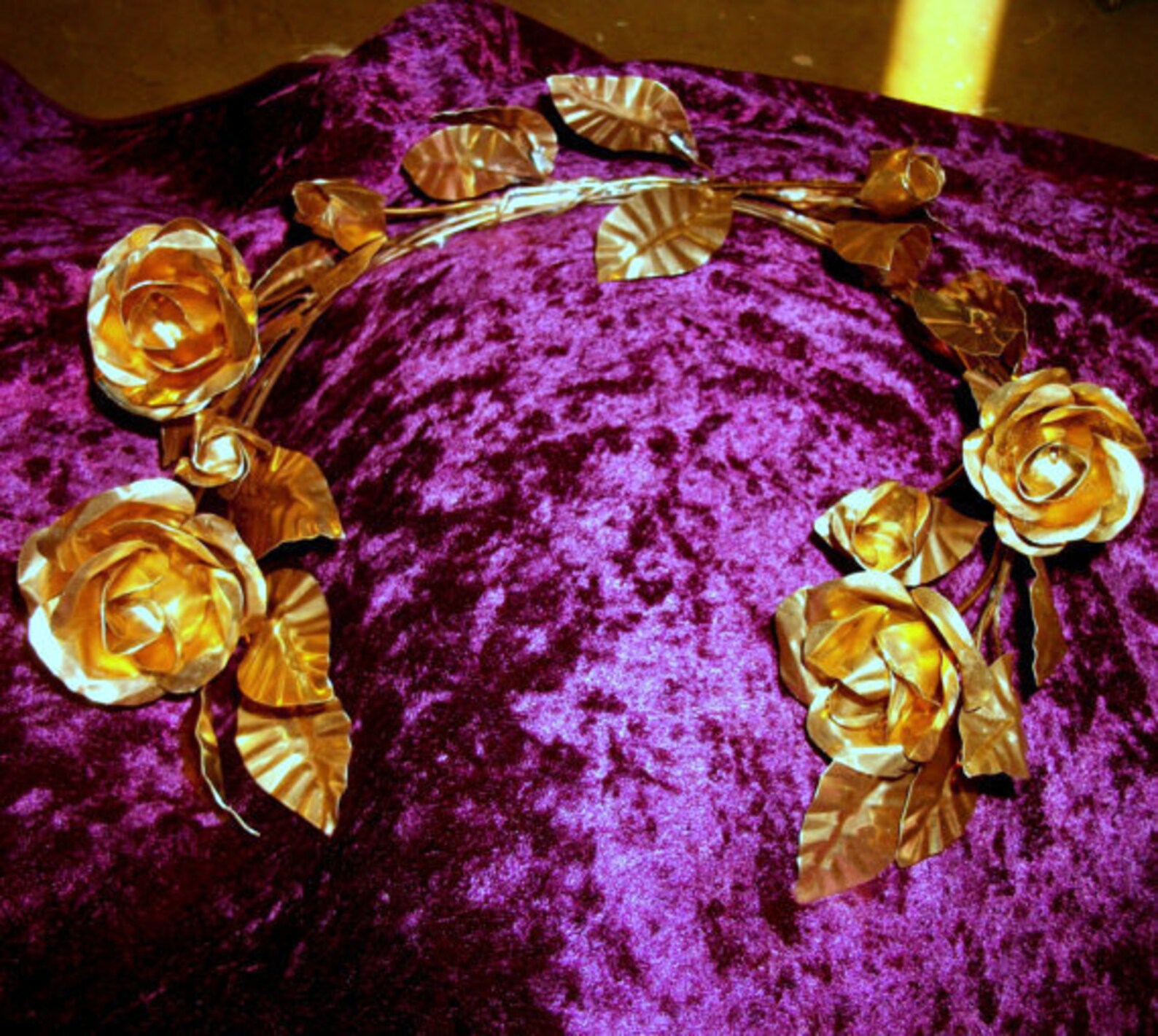 Rose Wreath, Wedding Wreath, Metal Crown, Crown Wreath, Garden Wedding ...