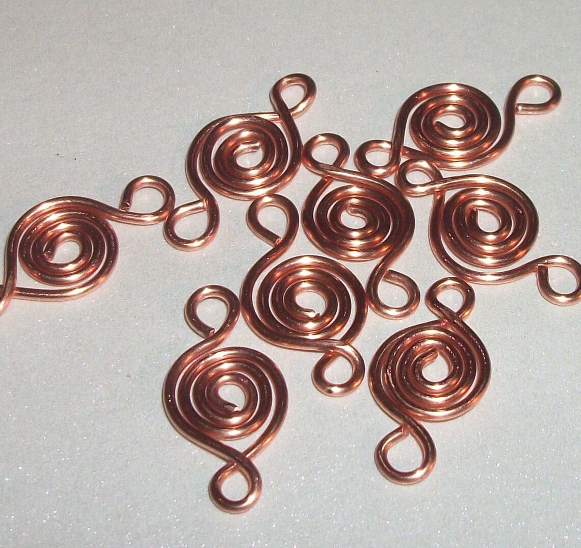 18ga Wire Twirl Finding Jewelry Link Charm Connection 6pc - Etsy