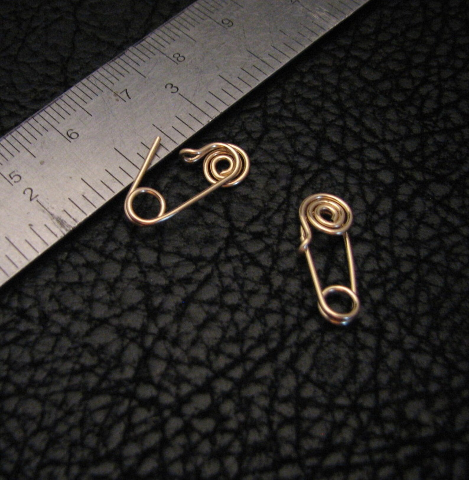Little Safety Pins, Fancy Tiny Pin, Safety Pin With Swirl, Safety Pin ...