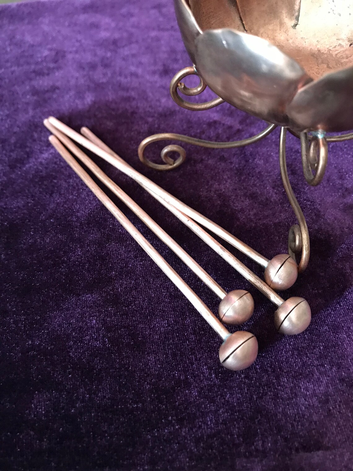 Hair Pins Ancient Inspired Ball Hair Sticks Wire Hair Pins | Etsy