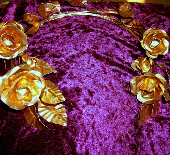 Rose Wreath, Wedding Wreath, Metal Crown, Crown Wreath, Garden Wedding ...