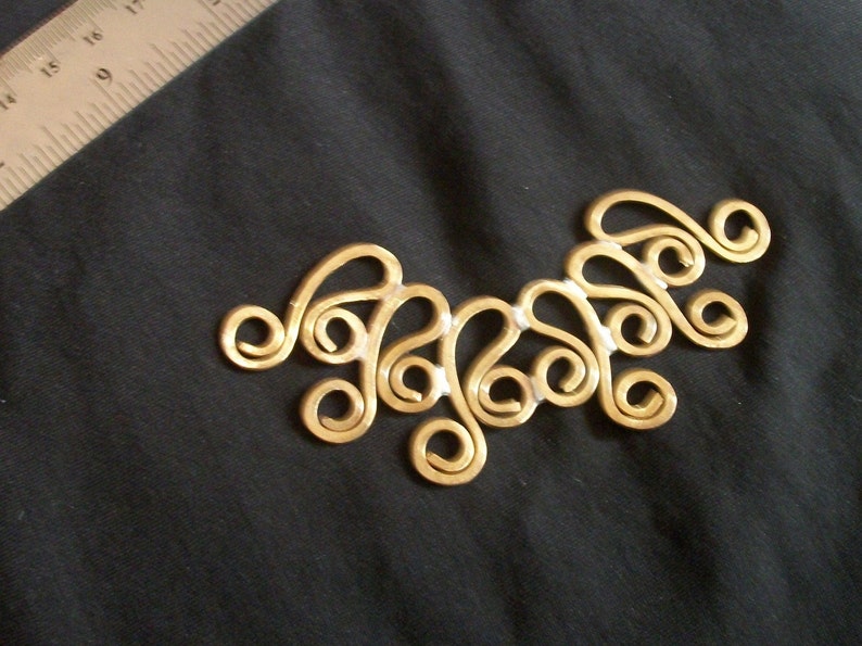 Brass Hammered Wire Connection Swirls for Steampunk Mixed - Etsy