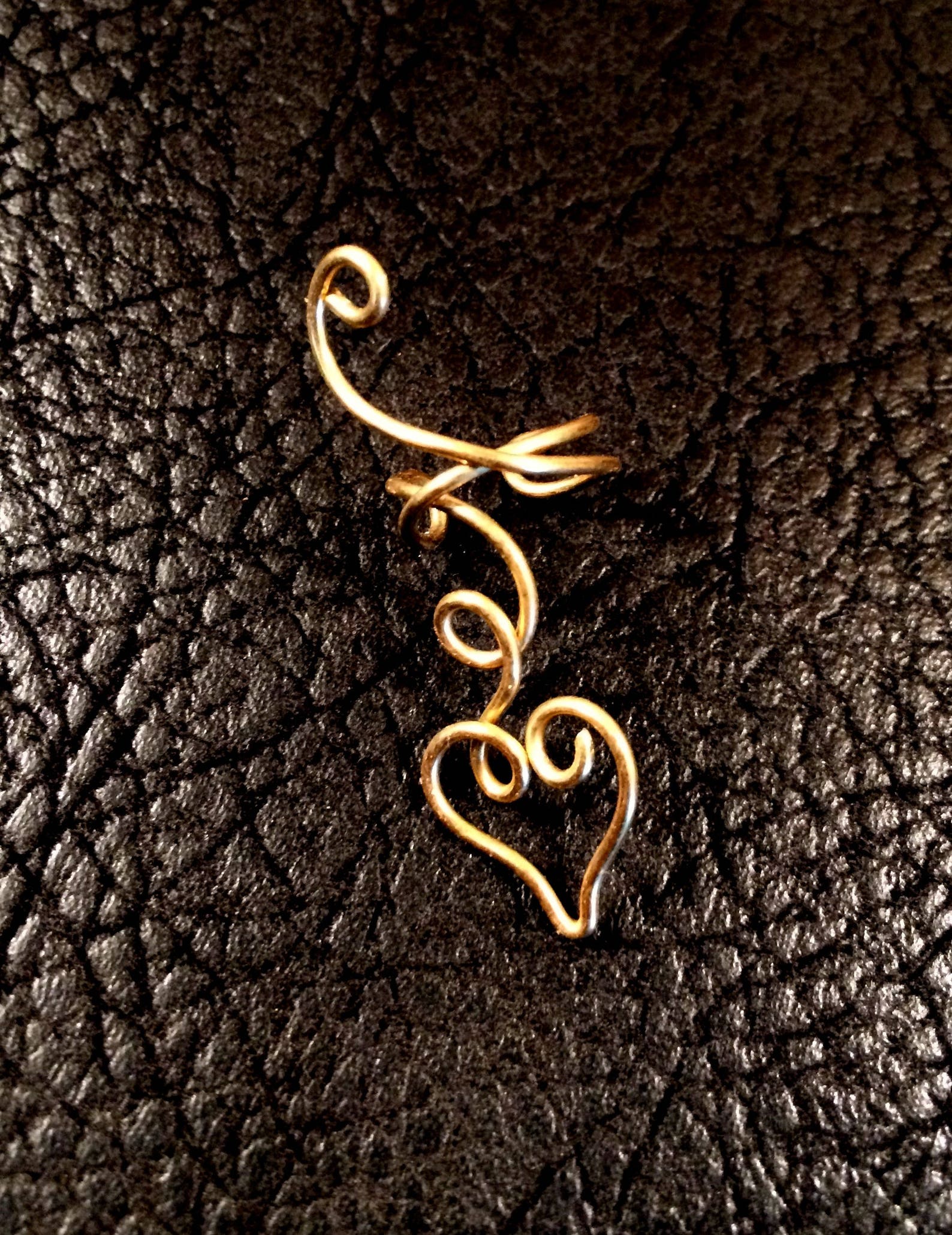 Heart and Loops Ear Cuff Ear Wrap Ear Climber Ear Jacket - Etsy