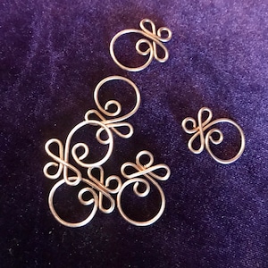 Swirl Dangle Loop Connection Charm, Jewelry Finding 6 - Etsy