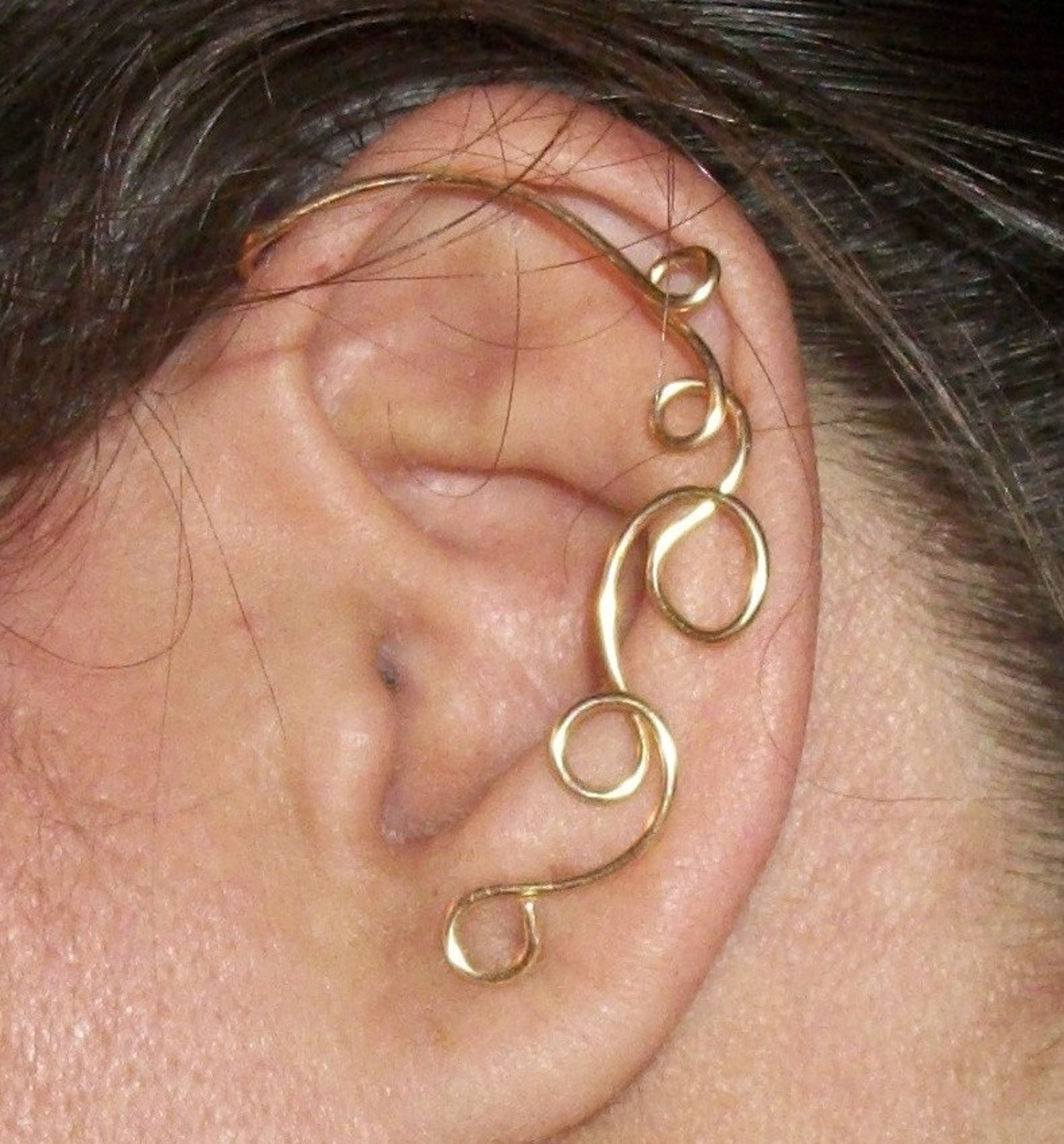 Swirl Vine Ear Wrap Gold Plated Ear Cuff Ear Jacket Ear - Etsy