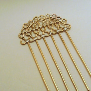 Hair Comb, Hair Decoration, Hair Fork, Metal Hair Comb, Hair Pick, Hair ...