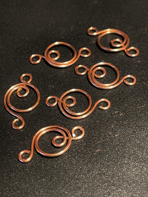 Copper Loop Swirl Connection Charm 6 | Etsy